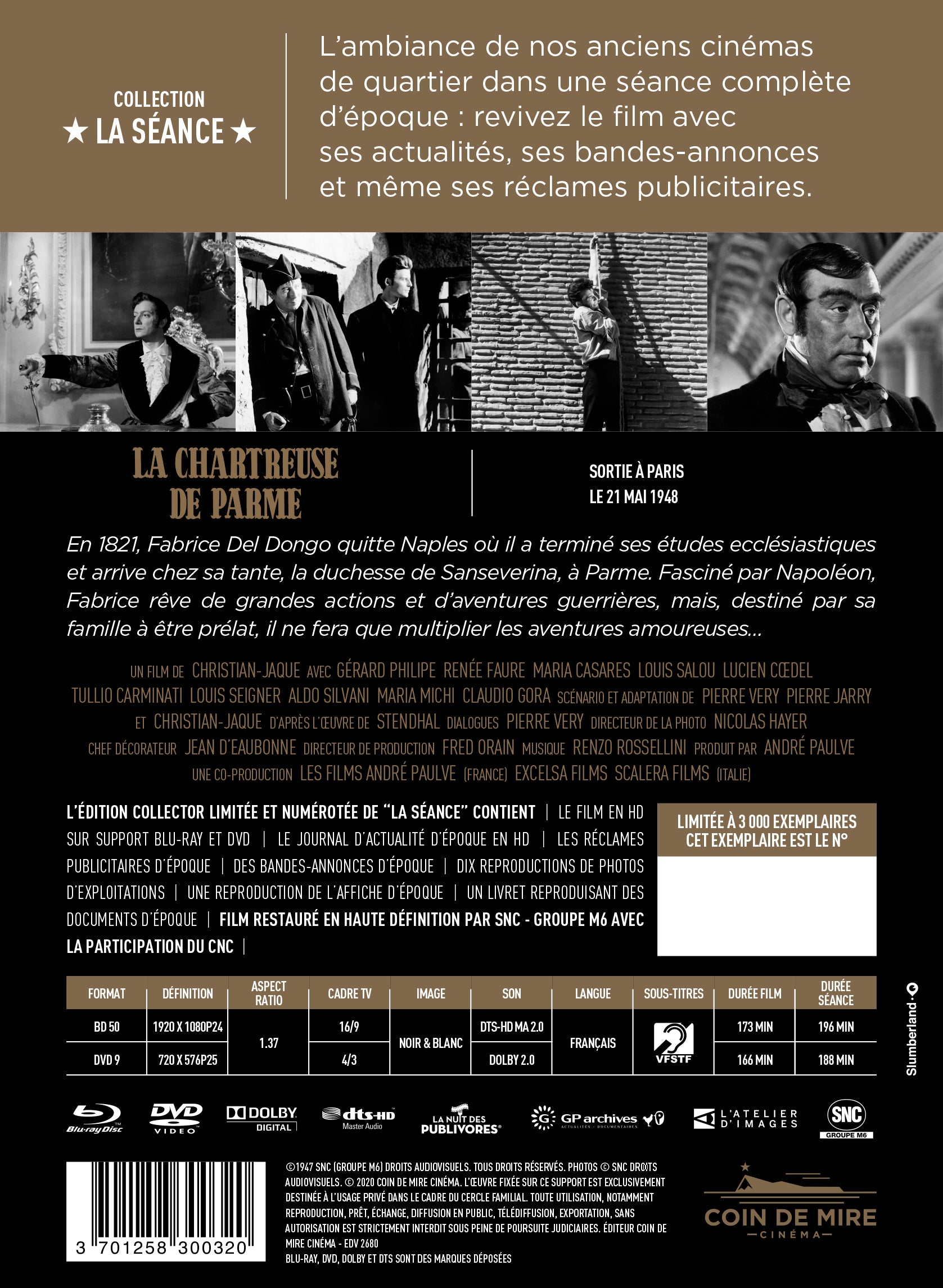 LA CHARTREUSE DE PARME – La boutique Coin de Mire Cinéma